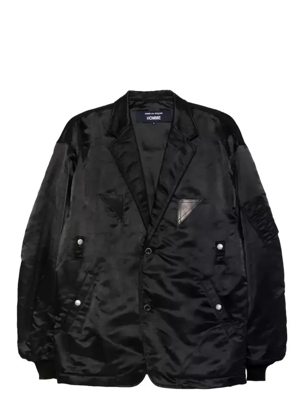 Comme Des Garçons Single-breasted Buttoned Coat - Black