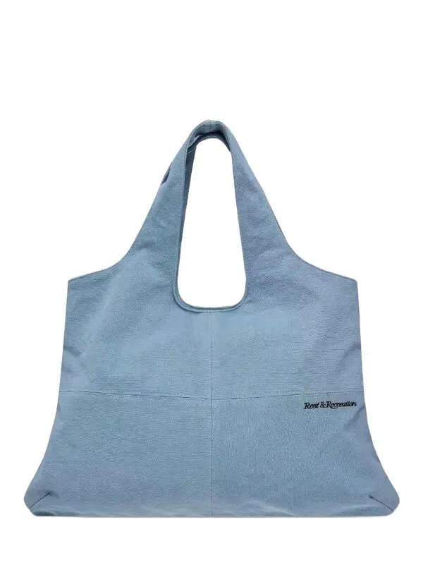 REST&RECREATION Panelled Cotton Tote Bag - Blue