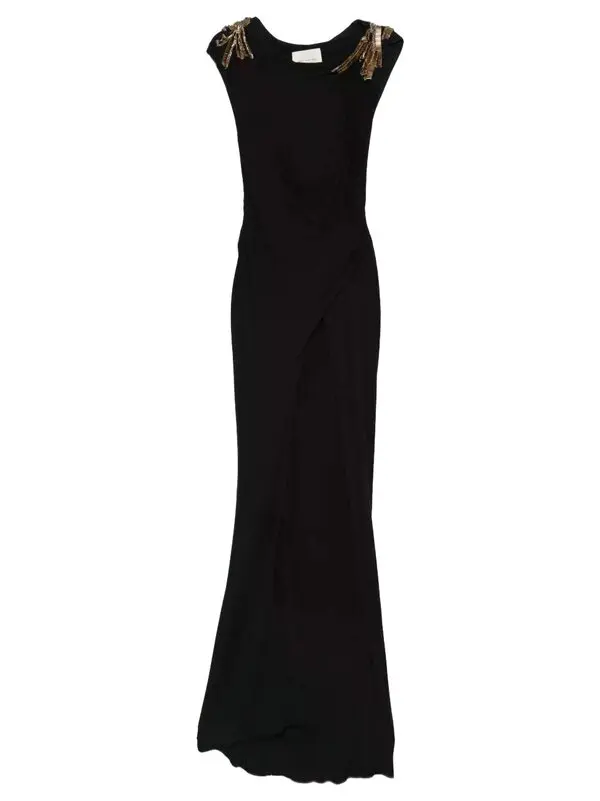 GEMY MAALOUF Embellished Maxi Dress - Black