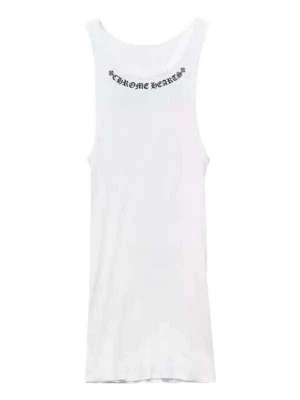Chrome Hearts Scroll Logo Tank Top - White