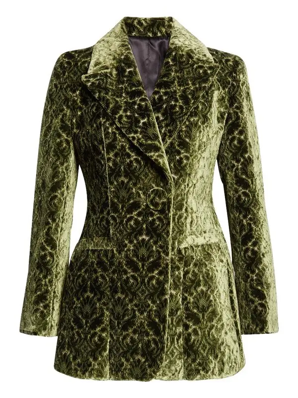 Burberry Baroque Velvet Blazer - Moat Ip Pattern