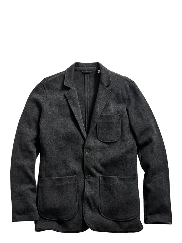 Billy Reid Heathered Knit Sport Coat - Charcoal Heather