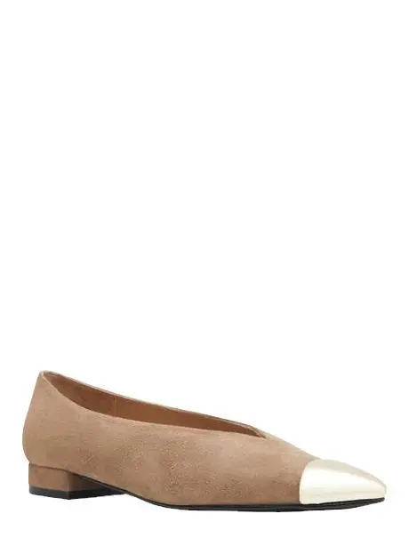 JON JOSEF Real Pointed Cap Toe Pump - Haze Suede
