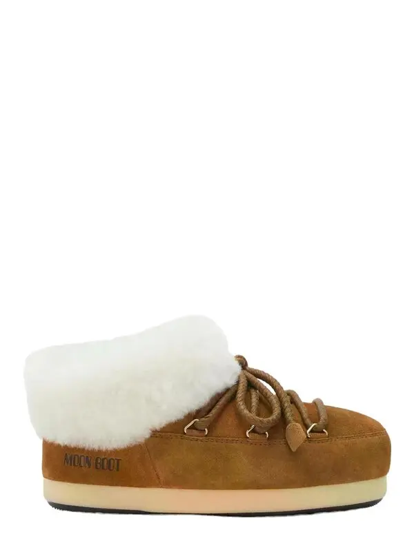 Moon Boot Evx Lace-up Shearling Mules - Brown