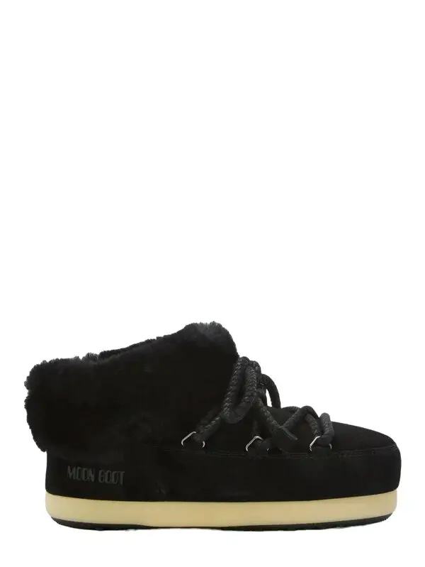 Moon Boot Evx Fur-trimmed Boots - Black