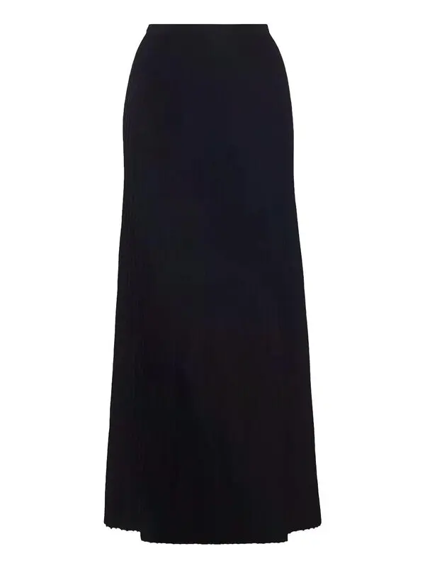 Adam Lippes Juno Ribbed Skirt - Black