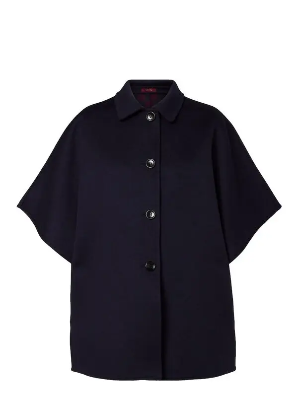 Gucci Single-breasted Wool Cape - Blue