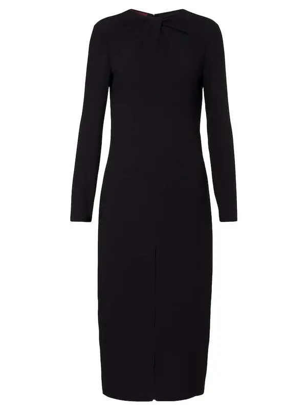 Gucci Gathered Midi Dress - Black