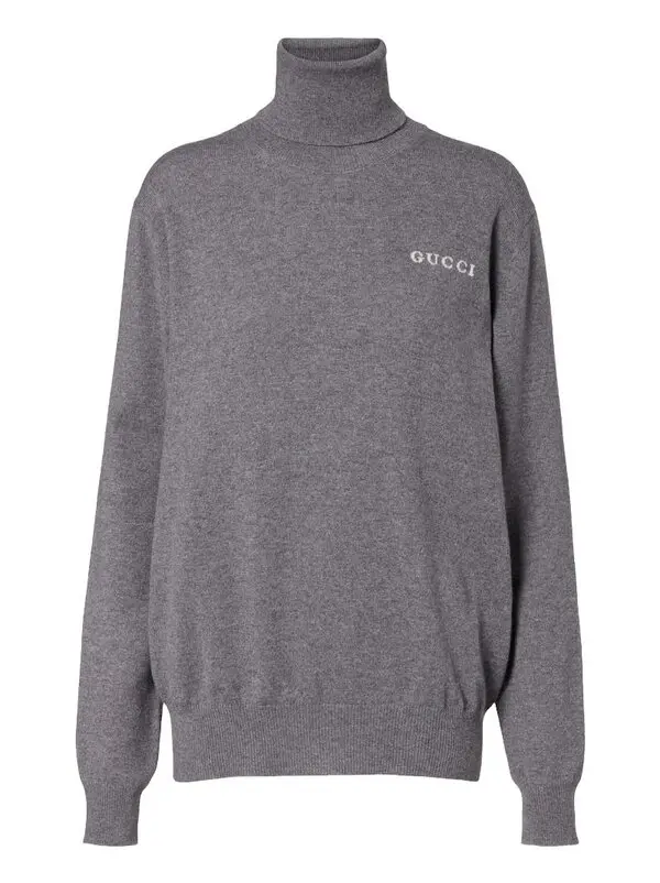 Gucci Cashmere Turtleneck Sweater - Grey
