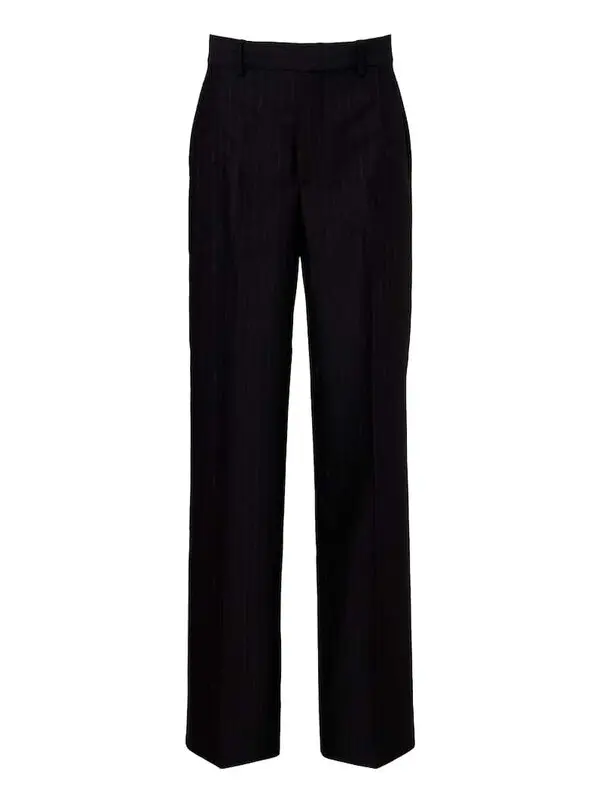 Gucci Wool Wide-leg Pants - Black