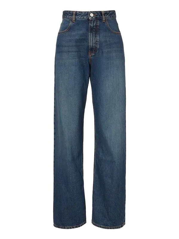 Alaïa Low-rise Straight Jeans - Blue