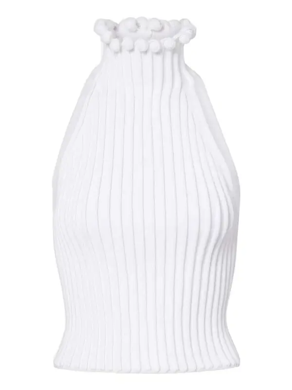 Alaïa Turtleneck Top - White