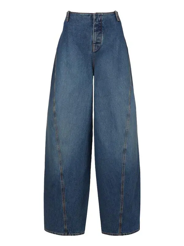 Alaïa Mid-rise Barrel-leg Jeans - Blue