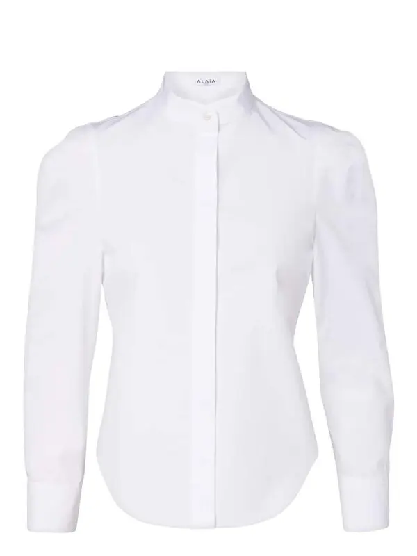 Alaïa Cotton Poplin Shirt - White