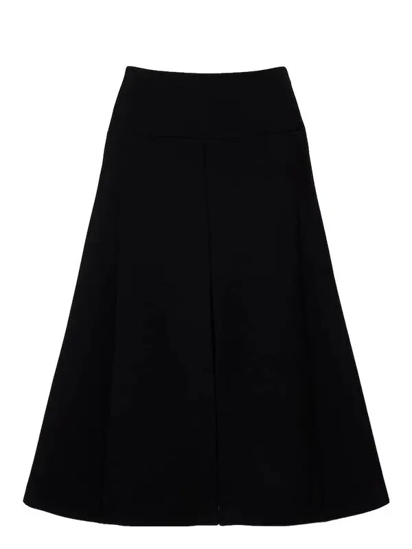 Alaïa Pleated Midi Skirt - Black