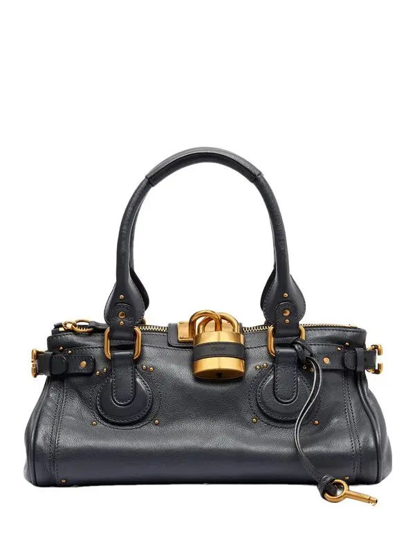 Chloé Paddington Leather Shoulder Bag - Black