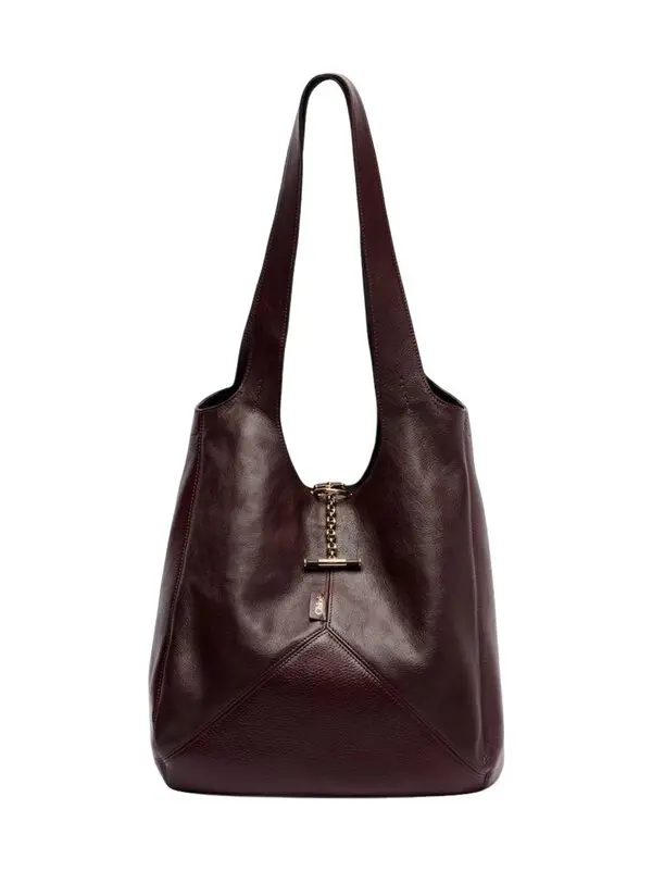 Chloé Balloon Medium Leather Shoulder Bag - Burgundy