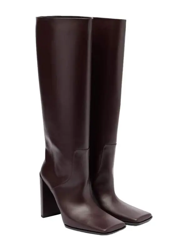 Alaïa Leather Knee-high Boots - Brown