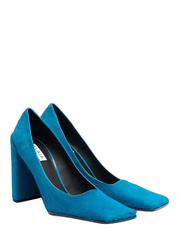 Alaïa 90 Calf Hair Pumps - Blue