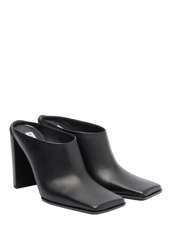 Alaïa 90 Leather Mules - Black
