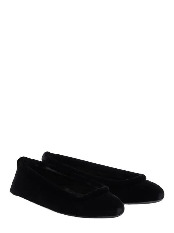Alaïa Velvet Ballerina Flats - Black