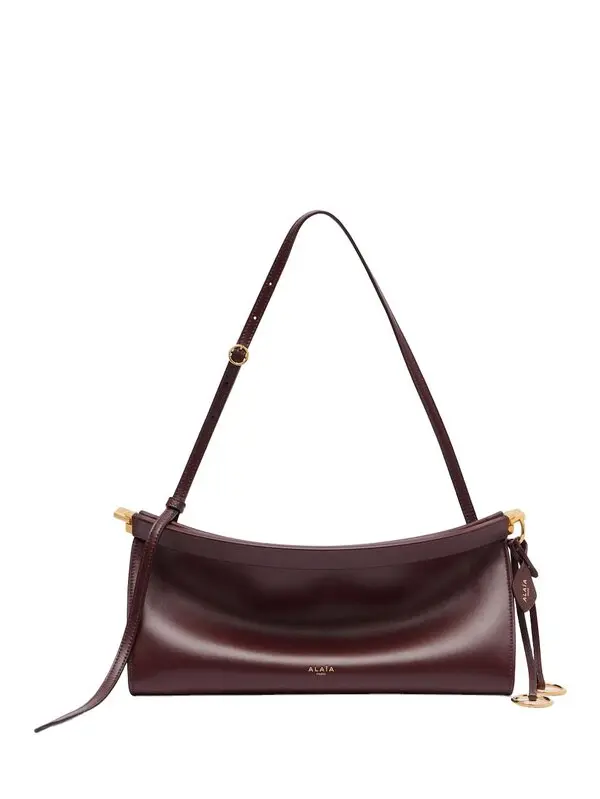 Alaïa Le Click Medium Leather Shoulder Bag - Burgundy