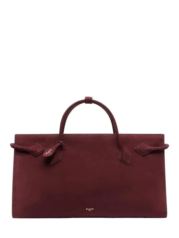 Alaïa Le Teckel Large Leather Shoulder Bag - Burgundy