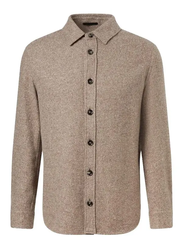 Zegna Cashmere And Silk Overshirt - Brown