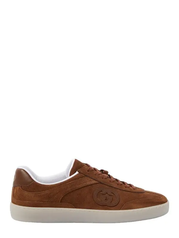 Gucci G75 Suede Sneakers - Brown