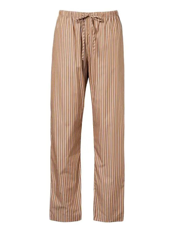 LESET Yoshi Cotton-blend Twill Wide-leg Pants - Brown