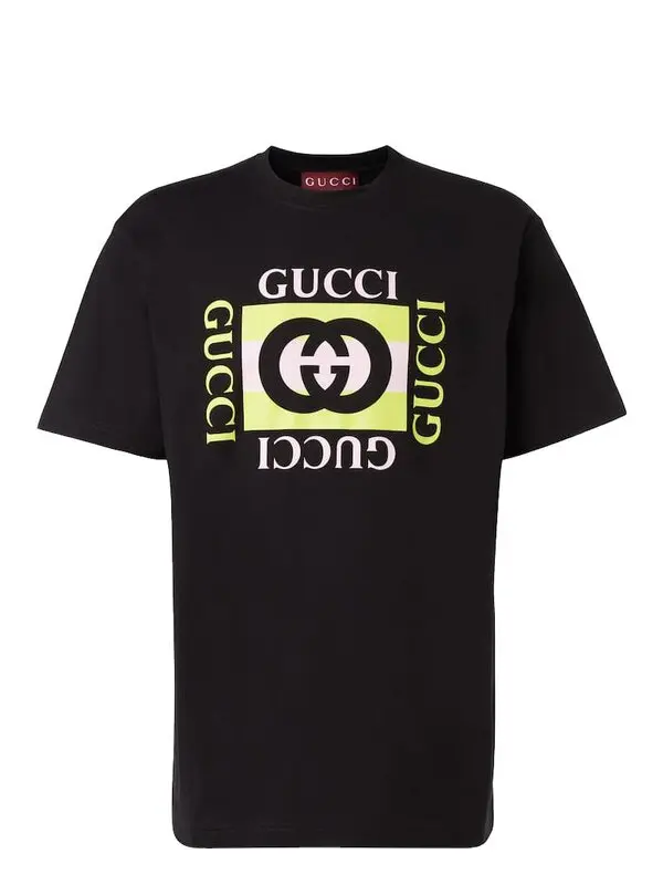 Gucci Logo Cotton Jersey T-shirt - Black