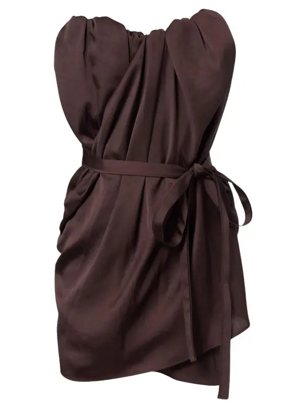 VIVIENNE WESTWOOD Susana Draped Corset Dress - Brown