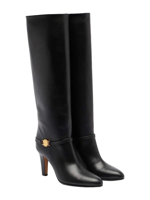Chloé Eve 85 Leather Knee-high Boots - Black