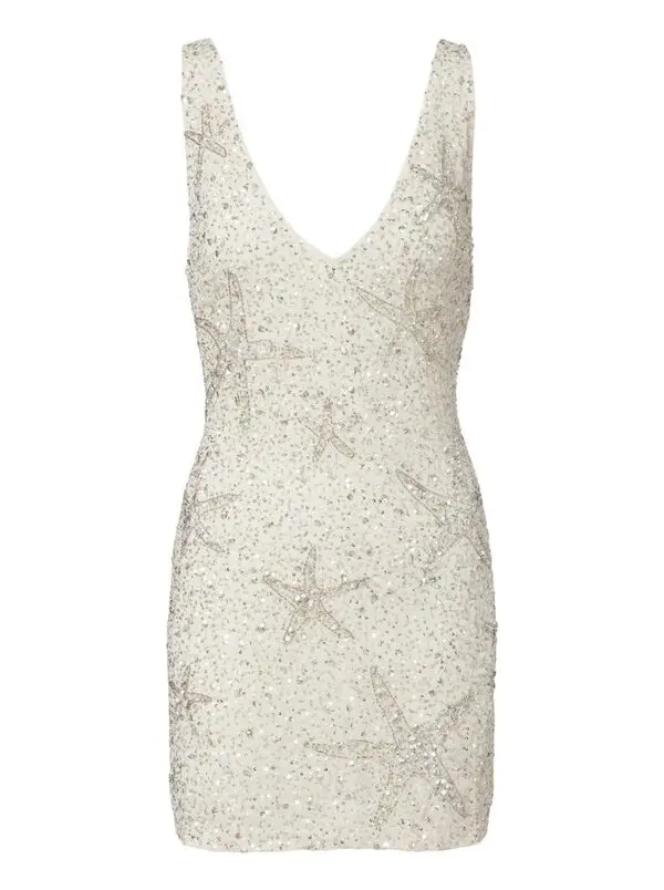 Rixo Christabel Embellished Mini Dress - White