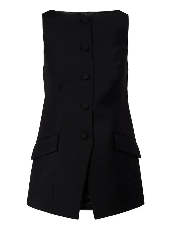 RÓHE Wool And Mohair Crêpe Vest - Black