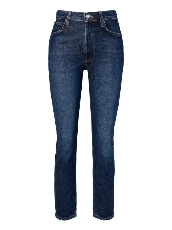 AGOLDE Riley High-rise Straight Jeans - Blue