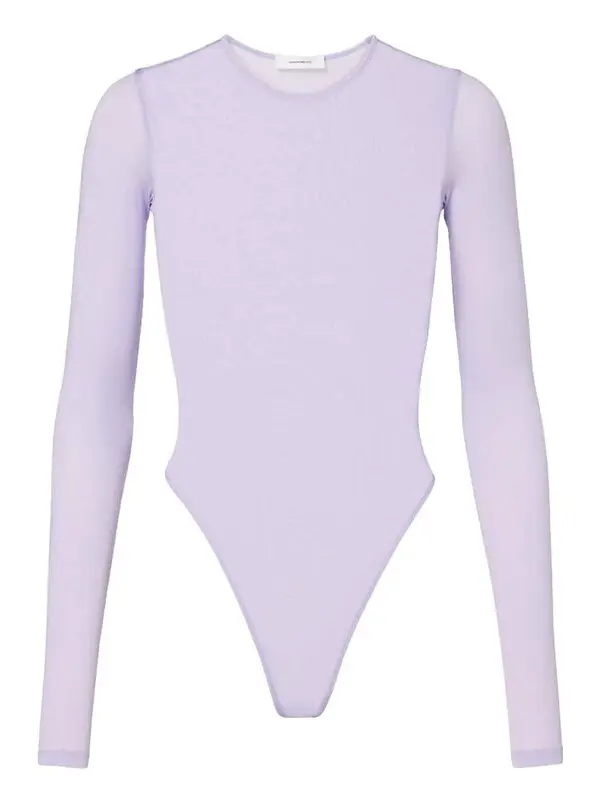 Wardrobe.NYC Sheer Bodysuit - Purple