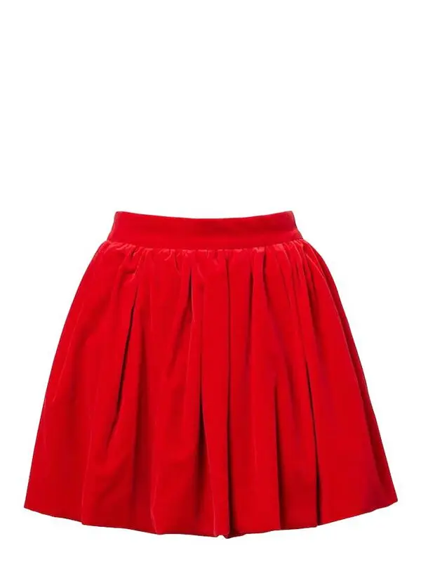 Patou Cotton Balloon Mini Skirt - Red