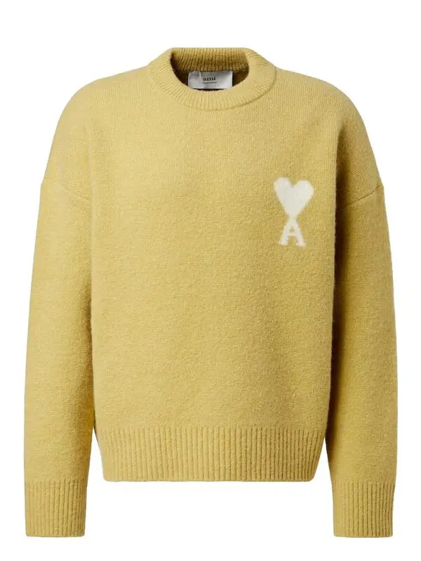 Ami De Cœur Alpaca And Wool-blend Sweater - Yellow