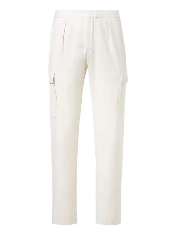 Ralph Lauren Purple Label Classic Cream Cotton Cargo Pants - Beige