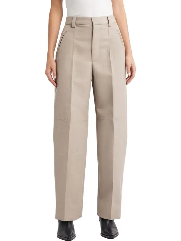 Bottega Veneta Soft Wool Twill Trousers - 2611 Beige Melange