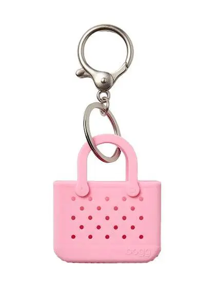 BOGG BAG Tiny Totes Bag Charm - Blowing Pink Bubbles