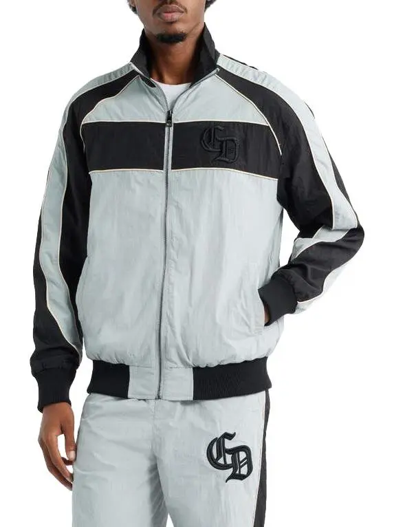 CRIMINAL DAMAGE Panelled Nylon Training Jacket - Blue/black