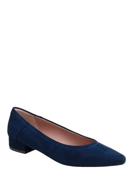 Linea Paolo Becky Leather Pumps - Navy