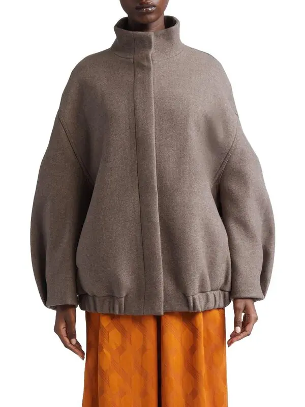 Dries Van Noten Voles Oversize Wool-blend Jacket - Taupe