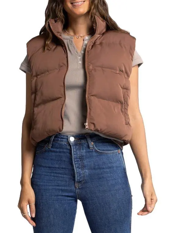THREAD & SUPPLY Issey Puffer Vest - Cappuccino