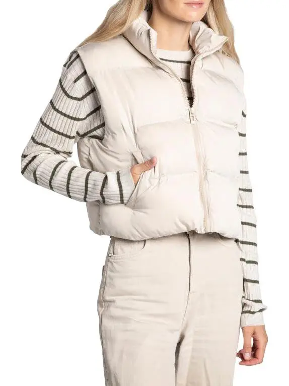 THREAD & SUPPLY Issey Puffer Vest - Cream