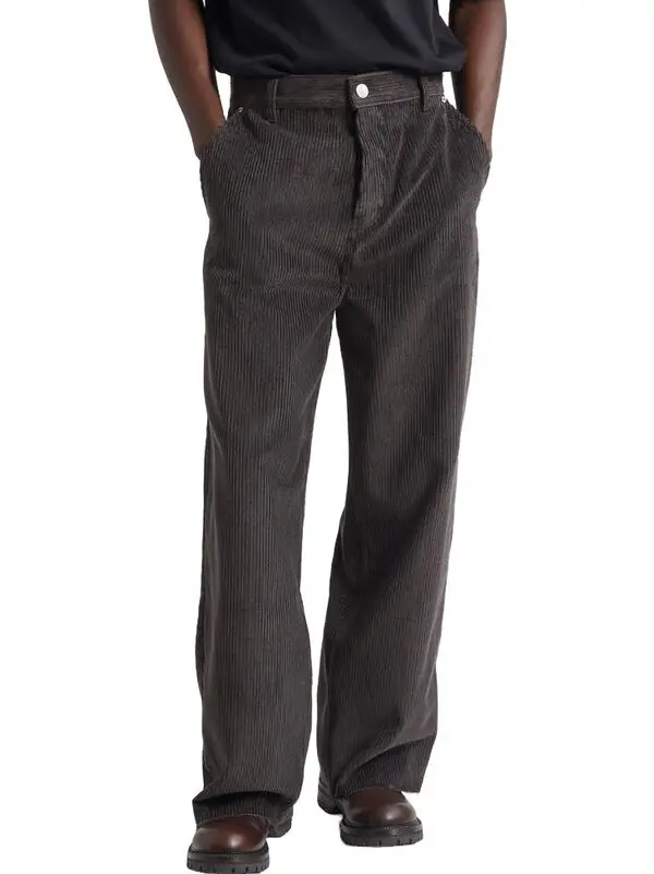 Ami Fit Corduroy Trousers - Anthracite