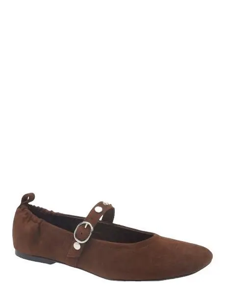 OPEN EDIT Amethyst Mary Jane Ballet Flats - Brown Coffee