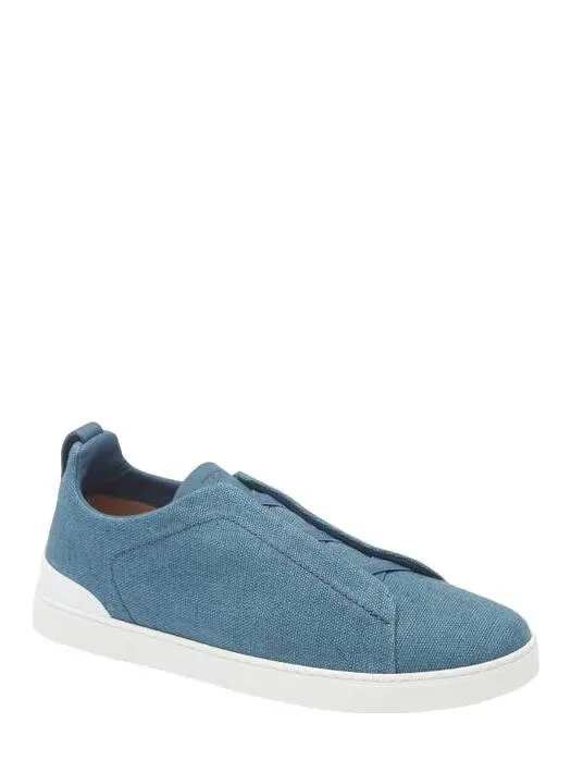 Zegna Triple Stitch™ Low Top Sneakers - Blue